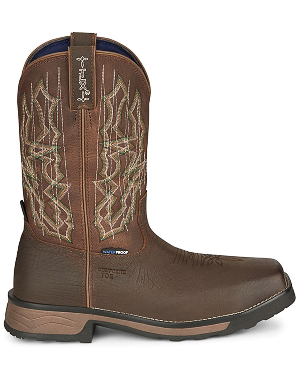 Tony Lama Anchor Hickory Water Buffalo Safety Western Work Boots TW341 ...